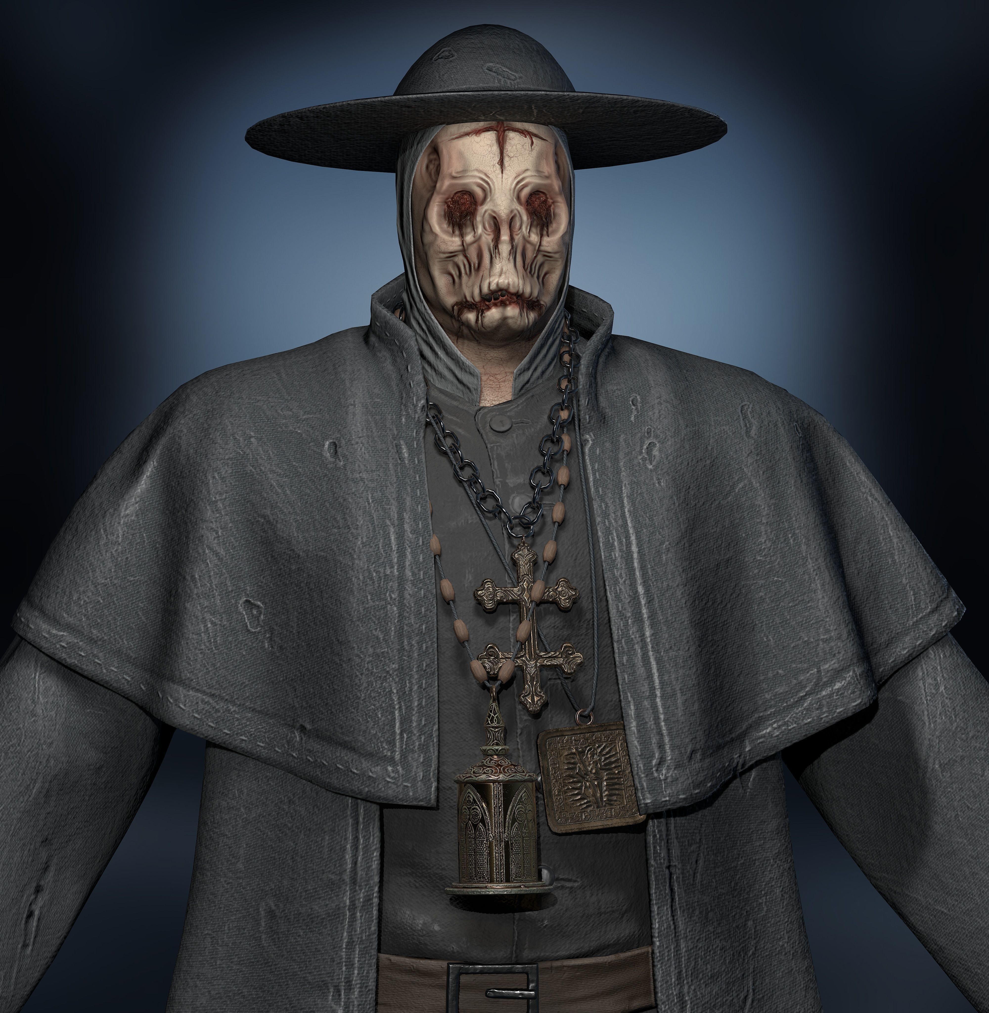 3D model Unity Ready Cursed Priest - Low Poly VR / AR / low-poly | CGTrader
