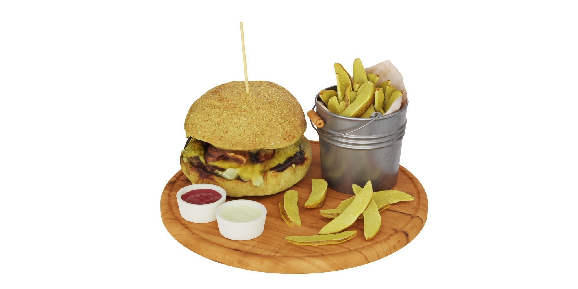 Burger BLENDER 3D Model Cycles 3D model | CGTrader