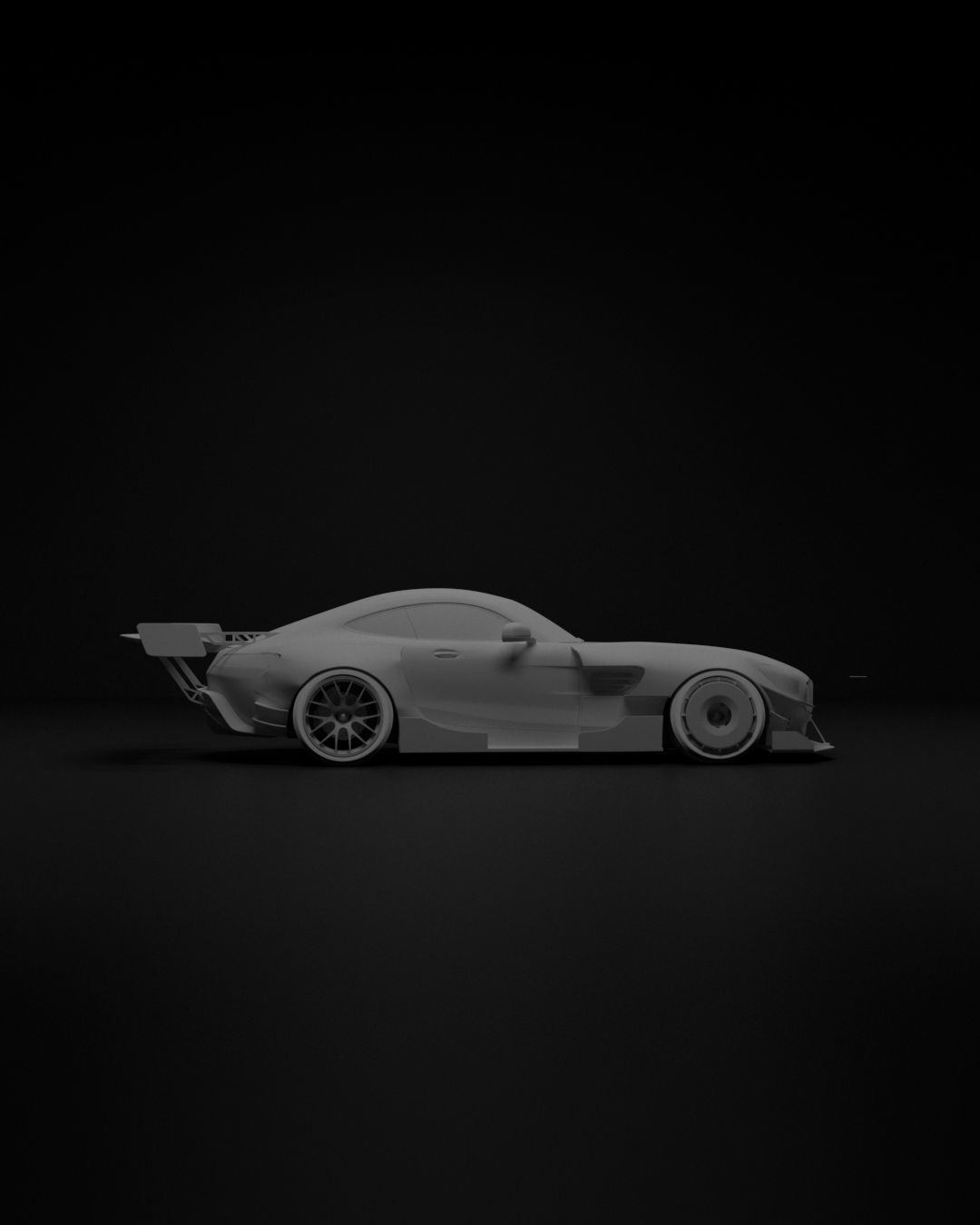 AMG GT race track body kit 3D model | CGTrader