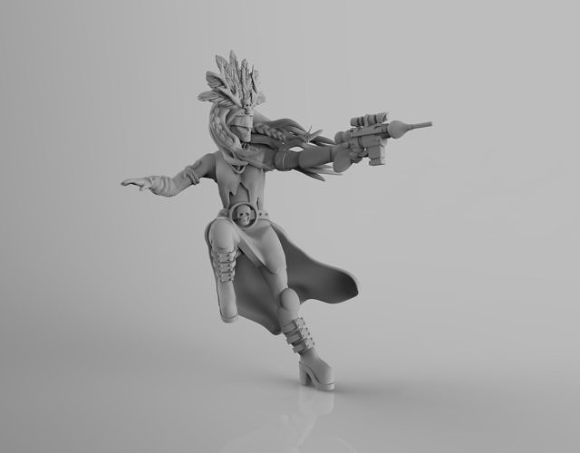 Rosanera - Female Death Ganger 3D model 3D printable | CGTrader