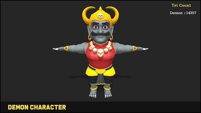 3D model Demon character VR / AR / low-poly | CGTrader