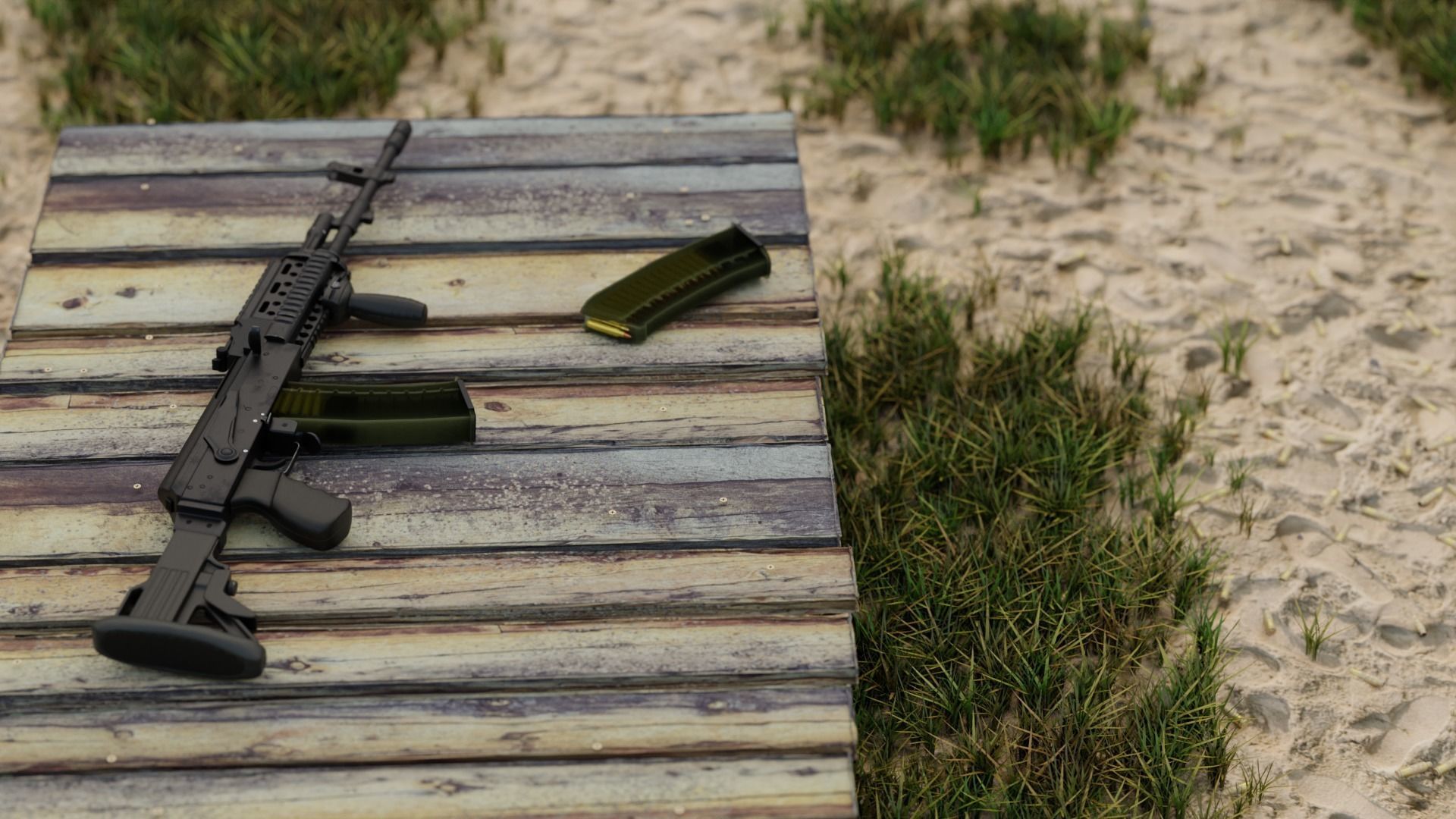 Beryl C Polish Assault Rifle 3D model | CGTrader