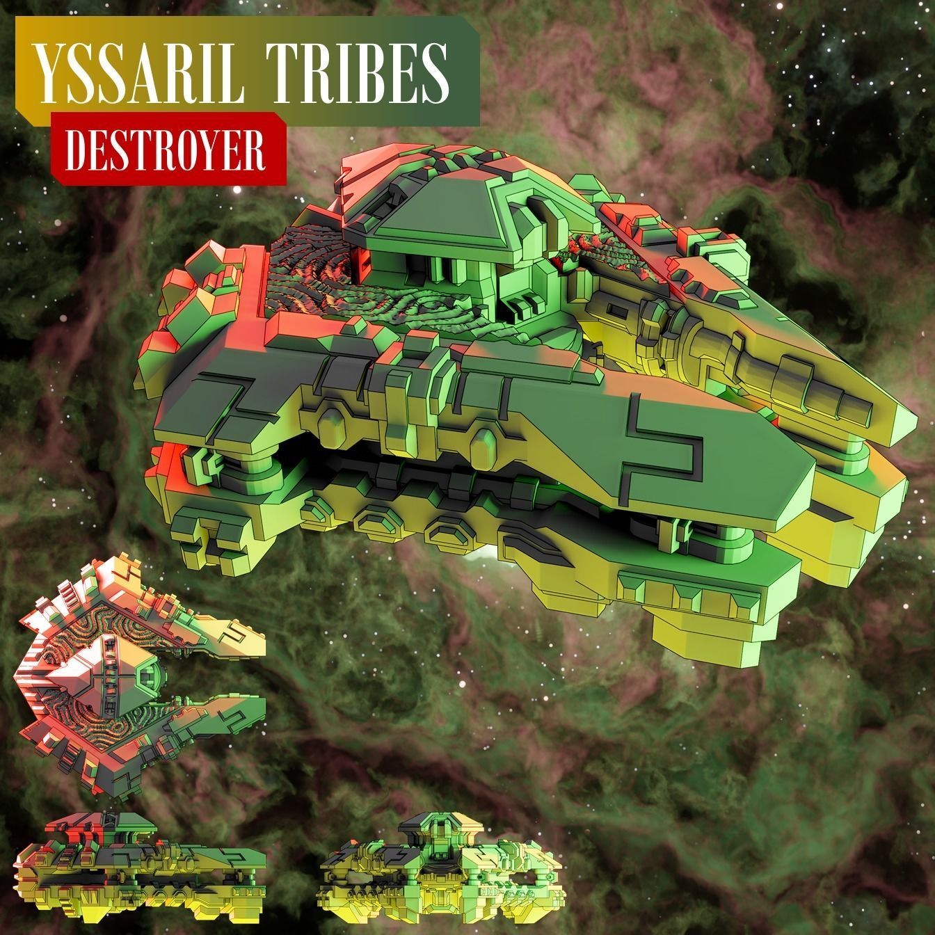 Twilight Imperium ships Yssaril Tribes 3D model 3D printable | CGTrader