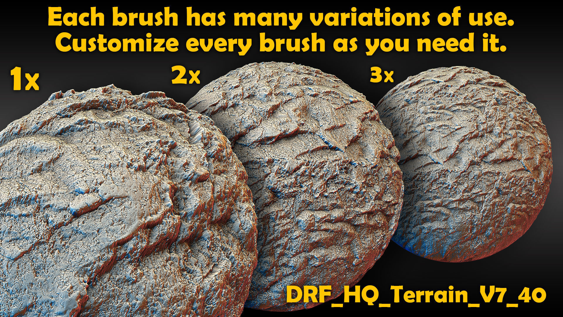 Ultra HQ Terrain Seamless Sculpt Zbrush brushes and Alphas Vol7 3D ...