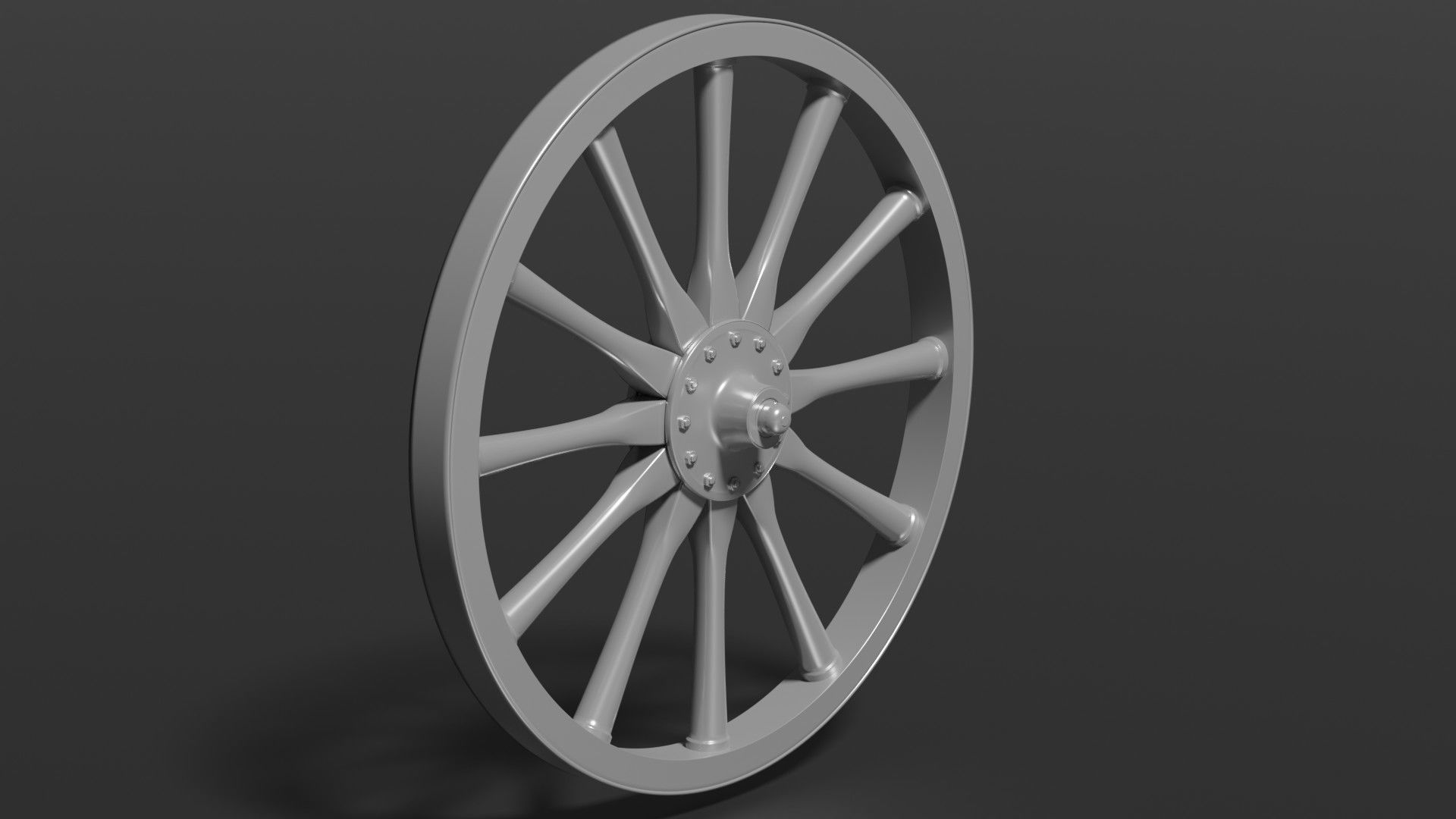 Old Wheel 3D Print 3D model 3D printable | CGTrader