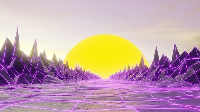 SUNSET WALK 3D model animated | CGTrader
