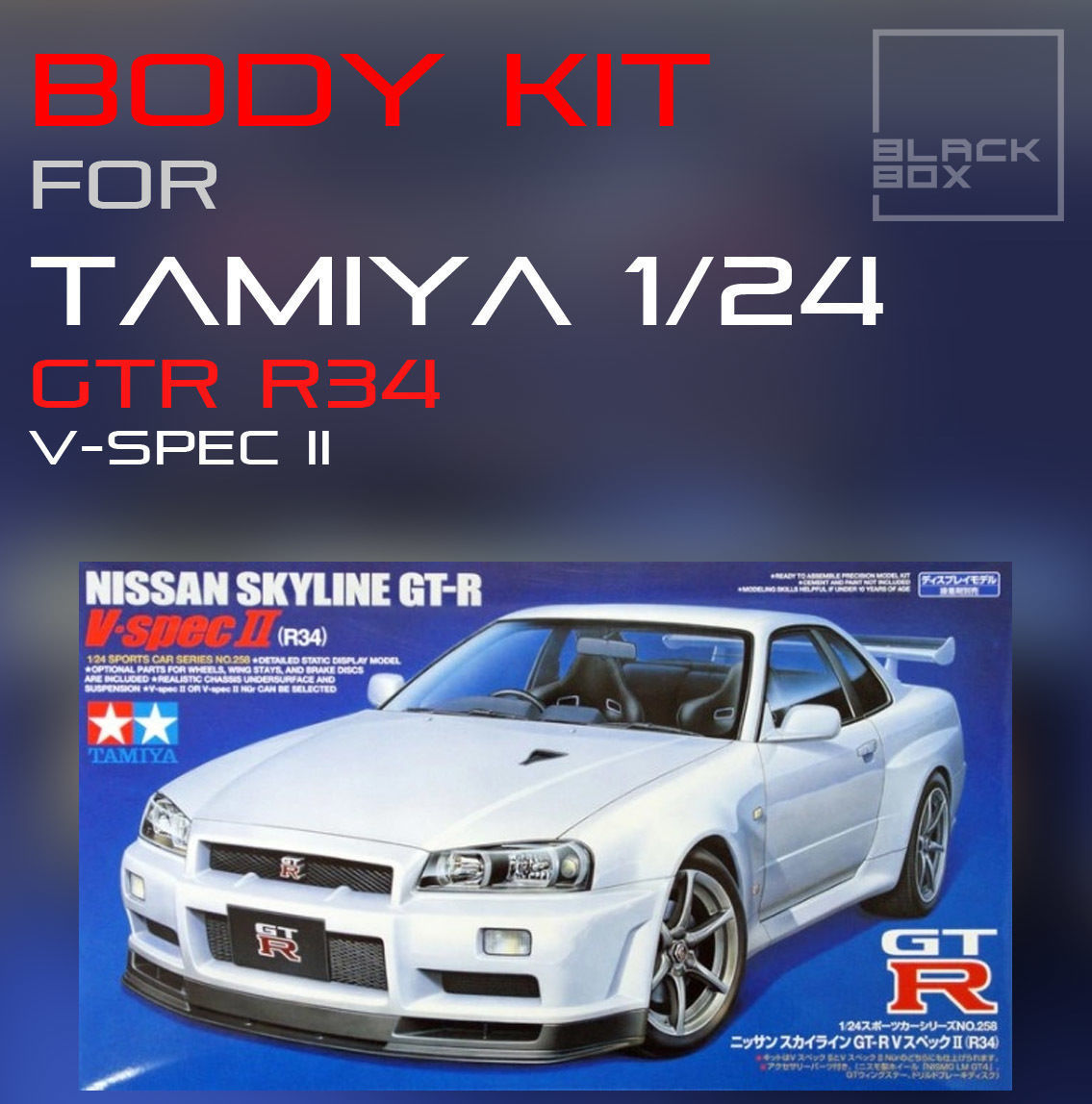GTR R34 BODYKIT For Tamiya 1-24 3D model 3D printable | CGTrader