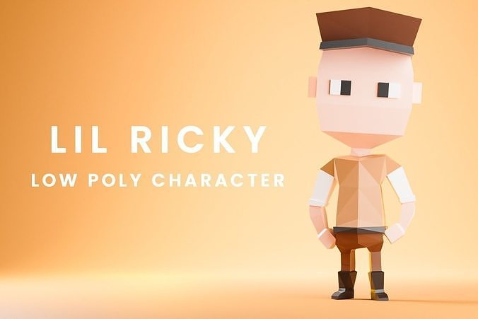 3D model Lil Ricky Low Poly Rigged and Animated Character VR / AR / low ...