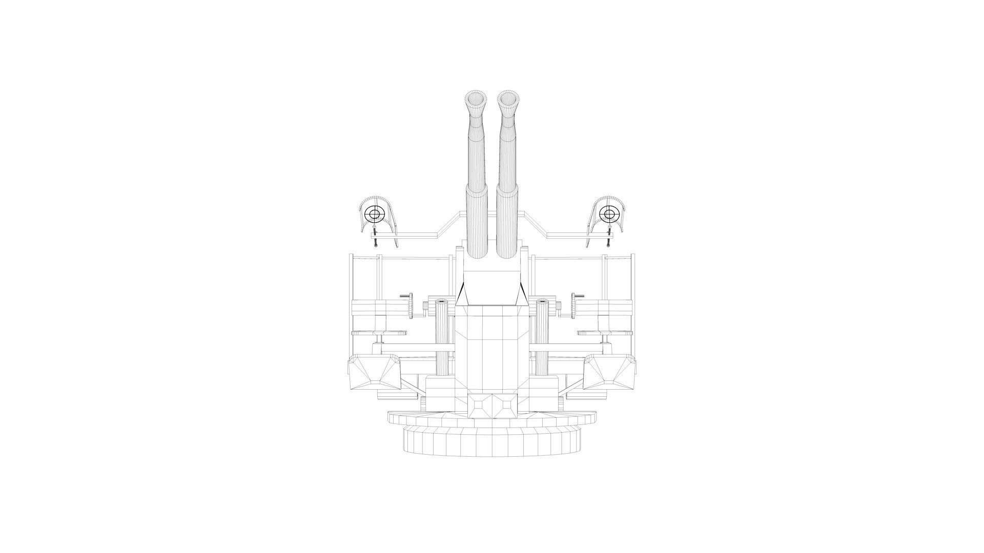 40mm Bofors Twin Anti-aircraft gun Mk1 3D model rigged | CGTrader