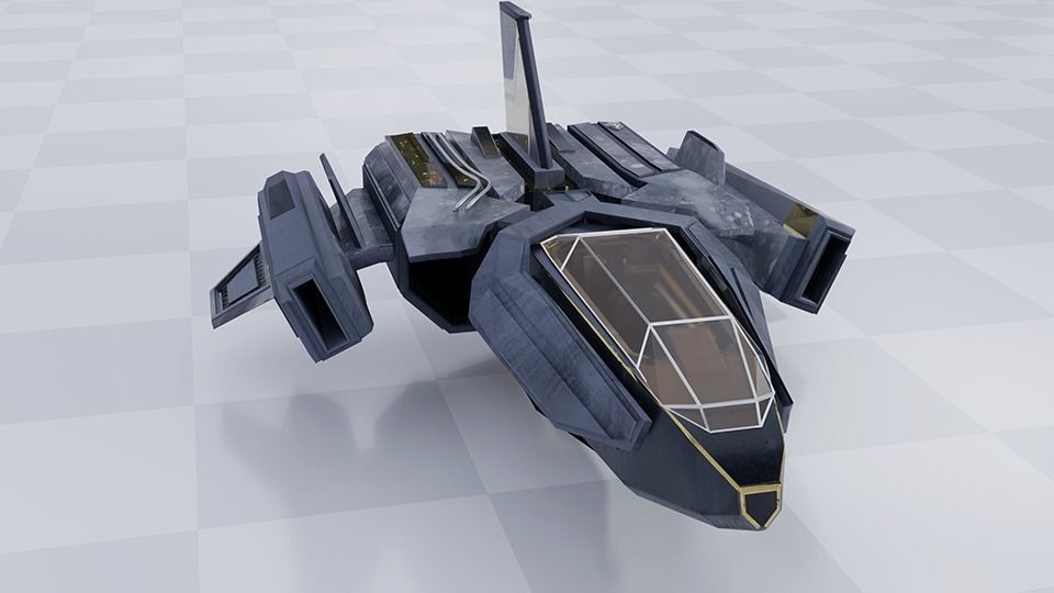 Light Spaceship free VR / AR / low-poly 3D model | CGTrader