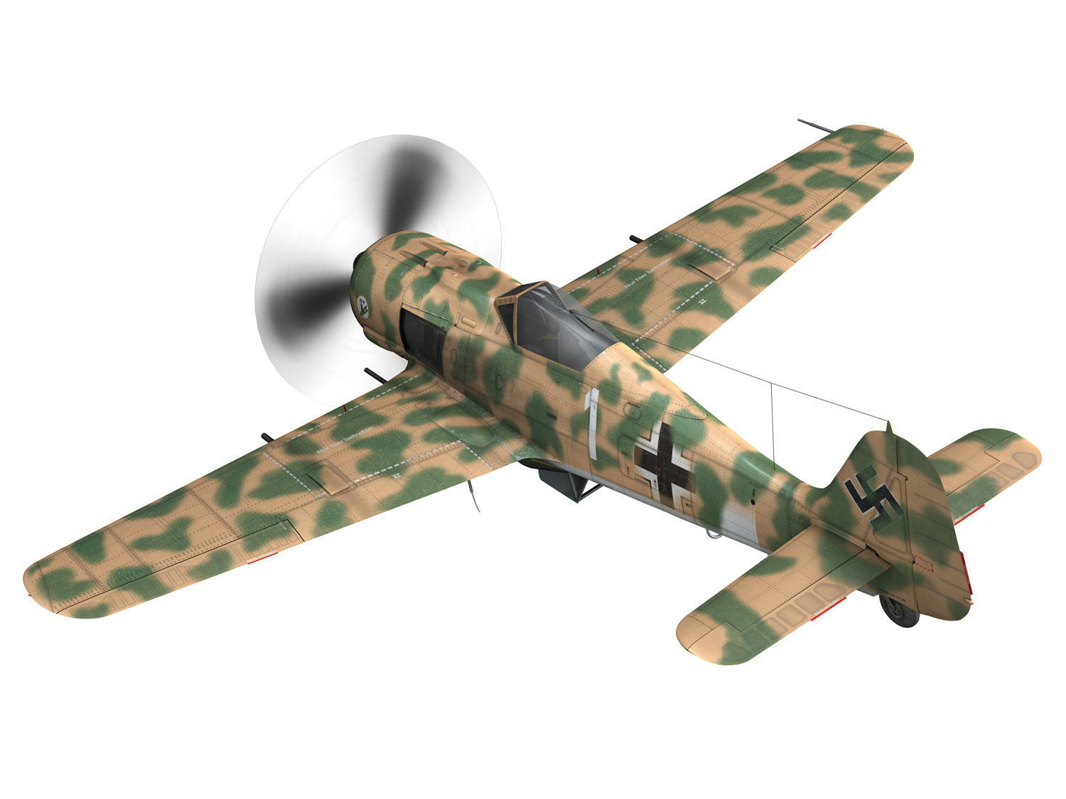 Focke Wulf - FW190 F8 - White 1 3D model | CGTrader
