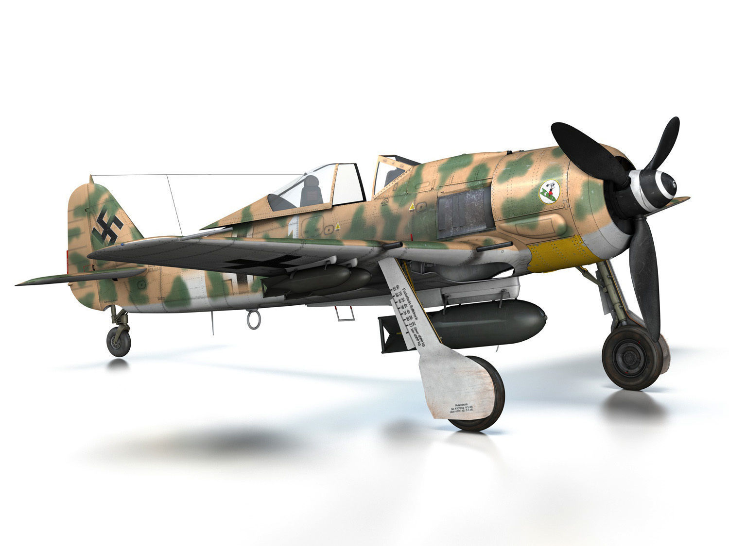 Focke Wulf - FW190 F8 - White 1 3D model | CGTrader