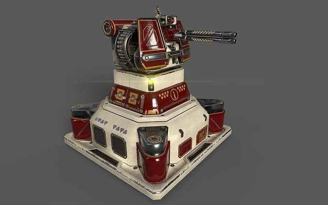 Small 30mm Autocannon 3D model animated | CGTrader