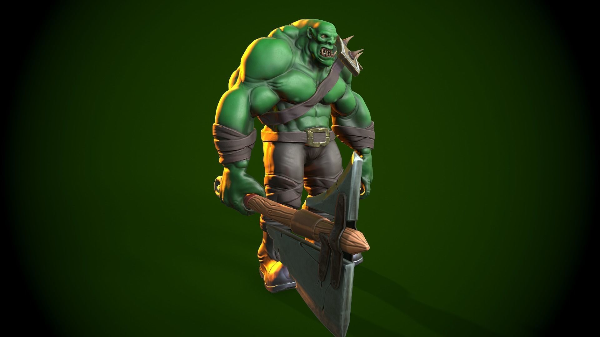 3D model Game-Ready Low-poly Stylized Orc VR / AR / low-poly rigged ...
