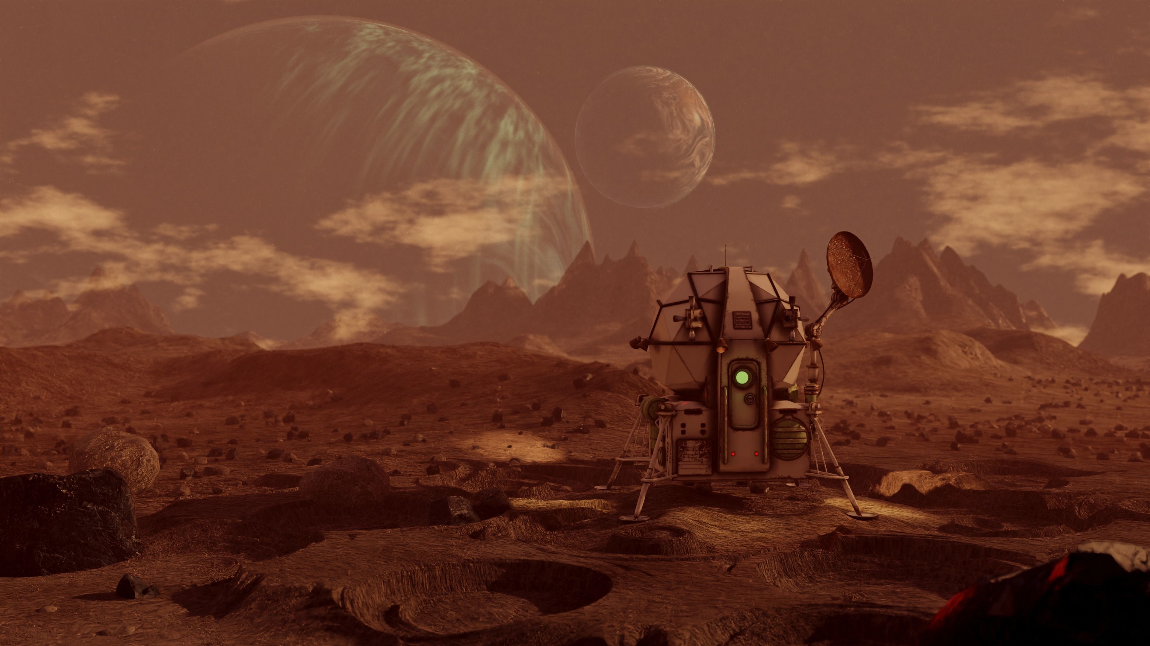 Dummy space lander free 3D model | CGTrader