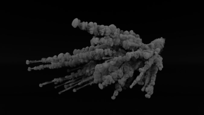Wall-Hit-Explosion cloud of smoke 3D model animated rigged | CGTrader