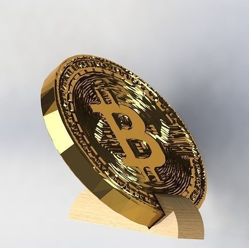 Bitcoin model with stand 3D model 3D printable | CGTrader