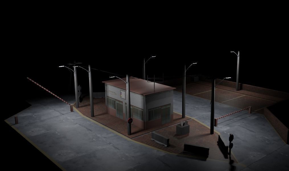 3D model Border crossing VR / AR / low-poly | CGTrader