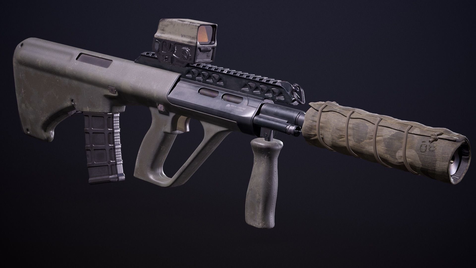 3D model Steyr AUG A3 gameready | CGTrader