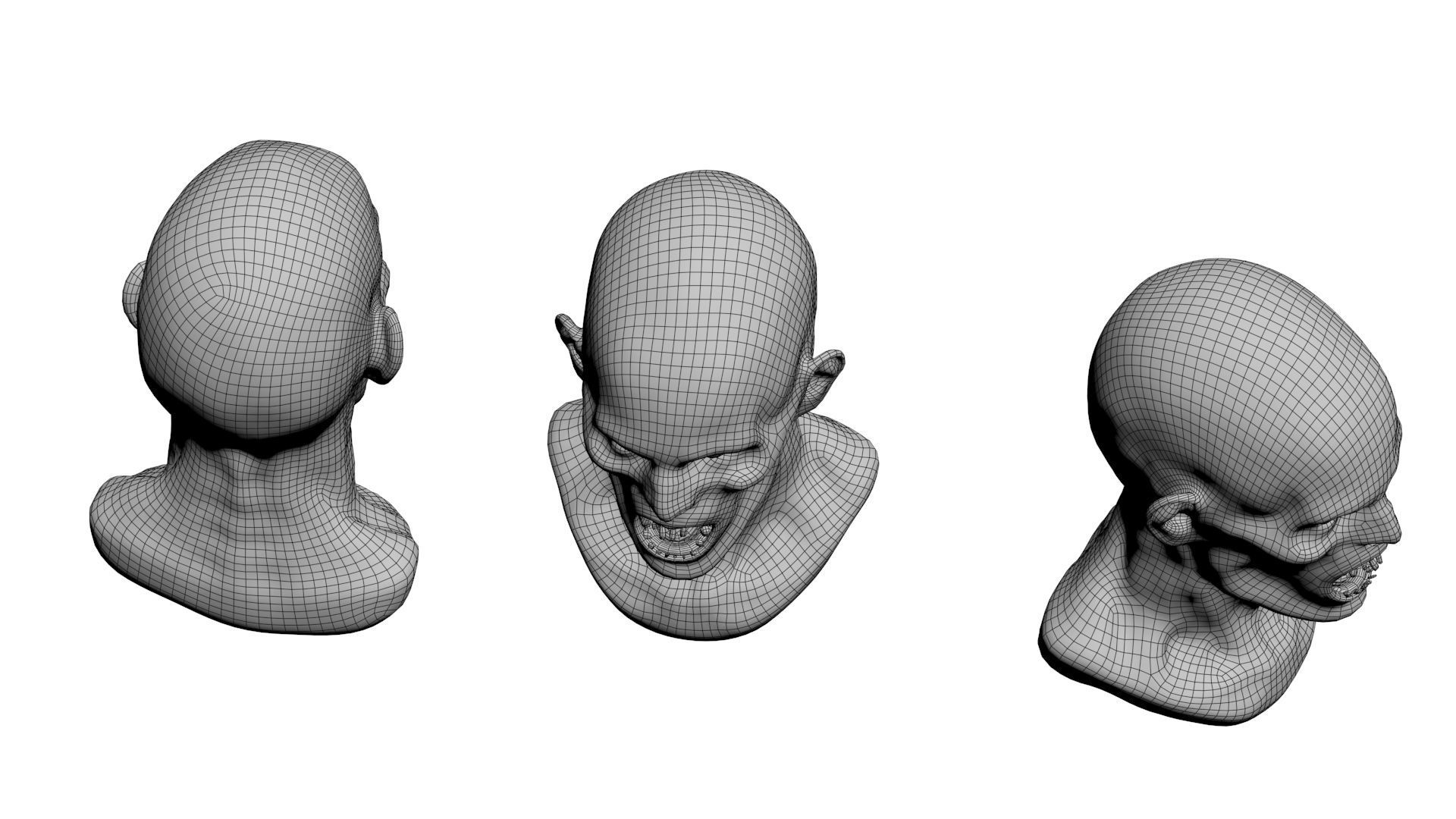 Undead Zombie head Mesh 3D model | CGTrader