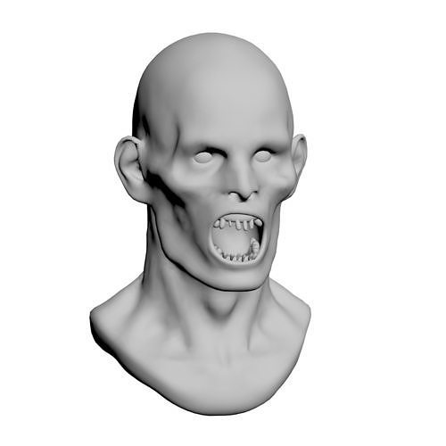 Undead Zombie head Mesh 3D model | CGTrader