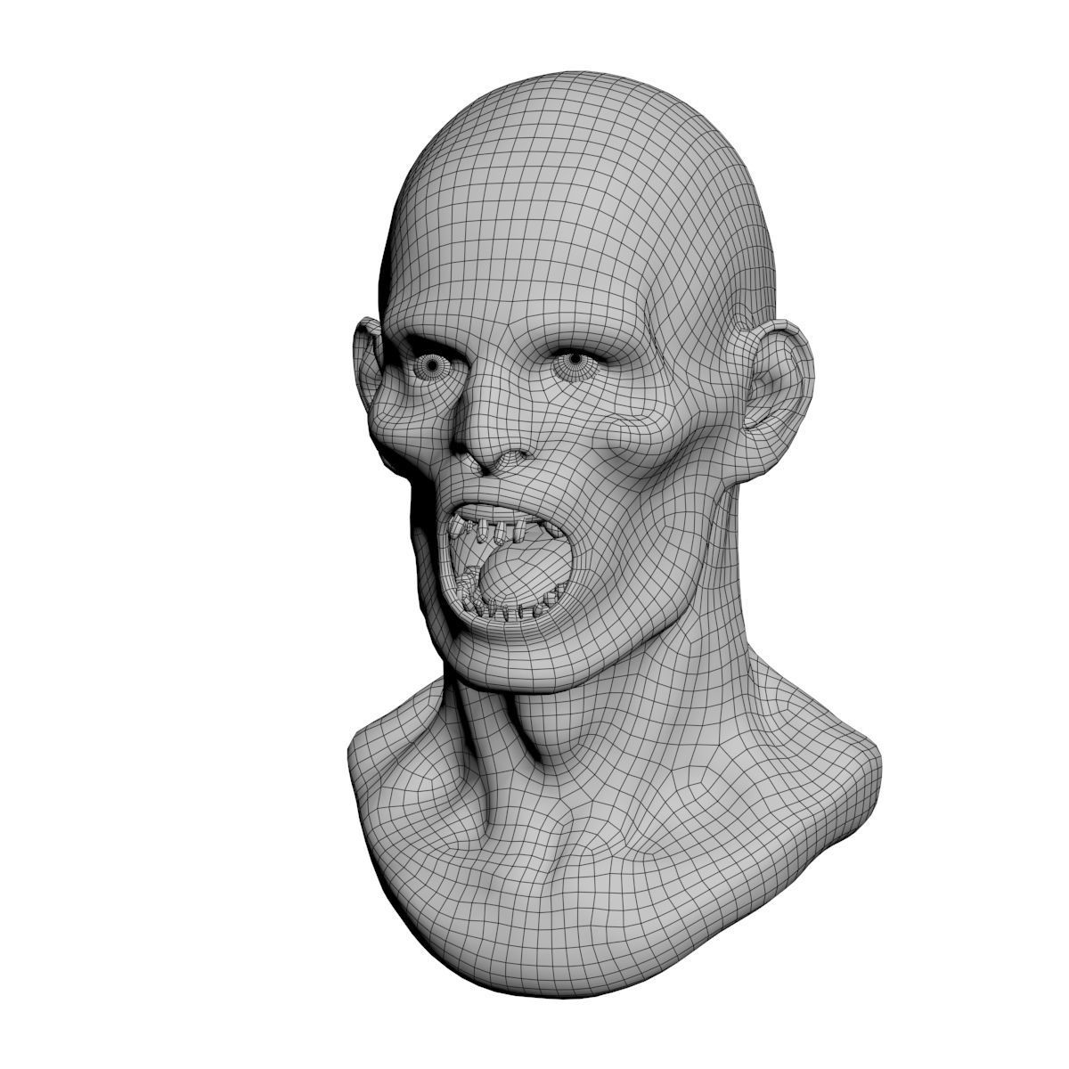 Undead Zombie head Mesh 3D model | CGTrader