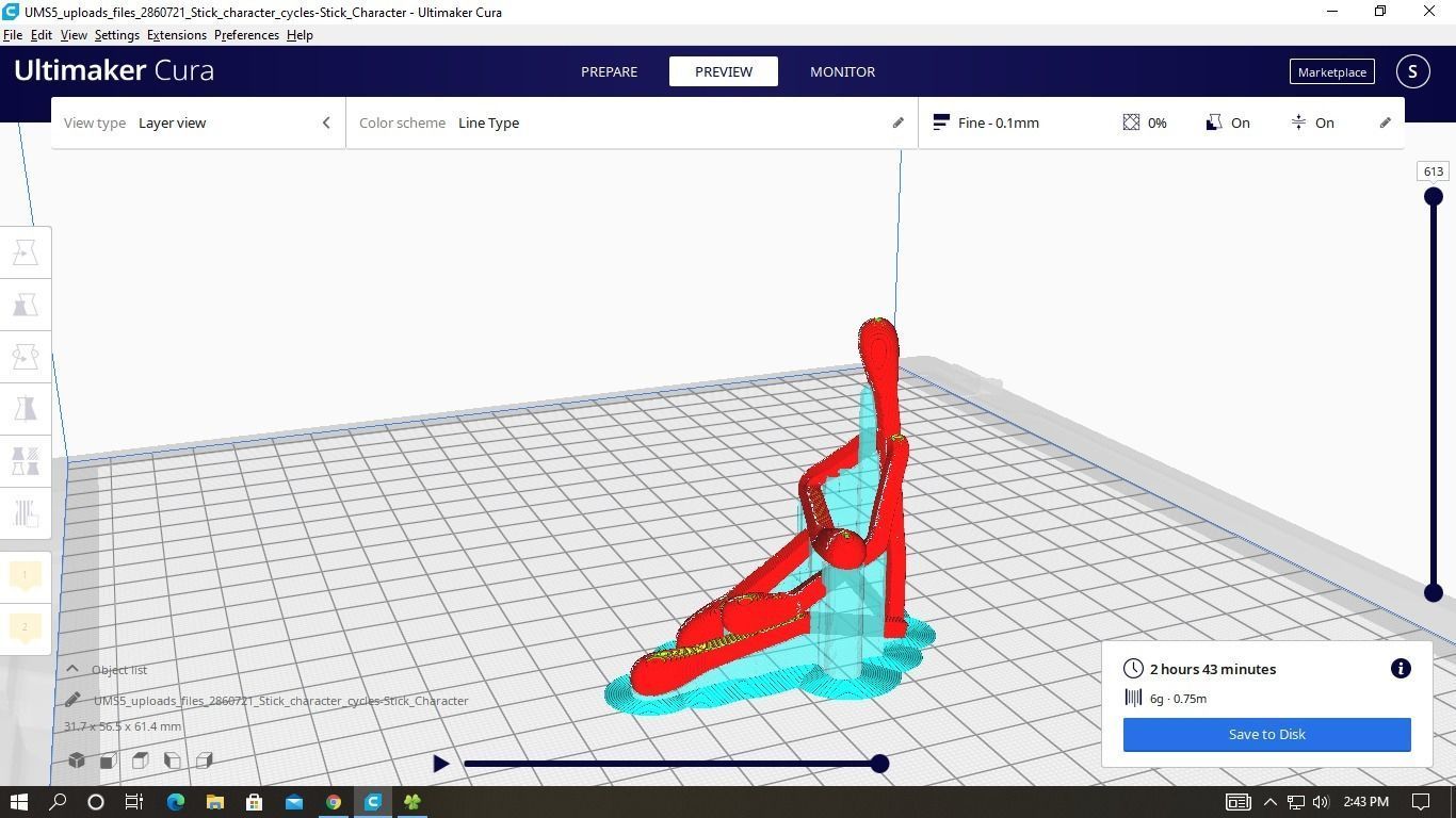 Stick Character 3D model 3D printable | CGTrader