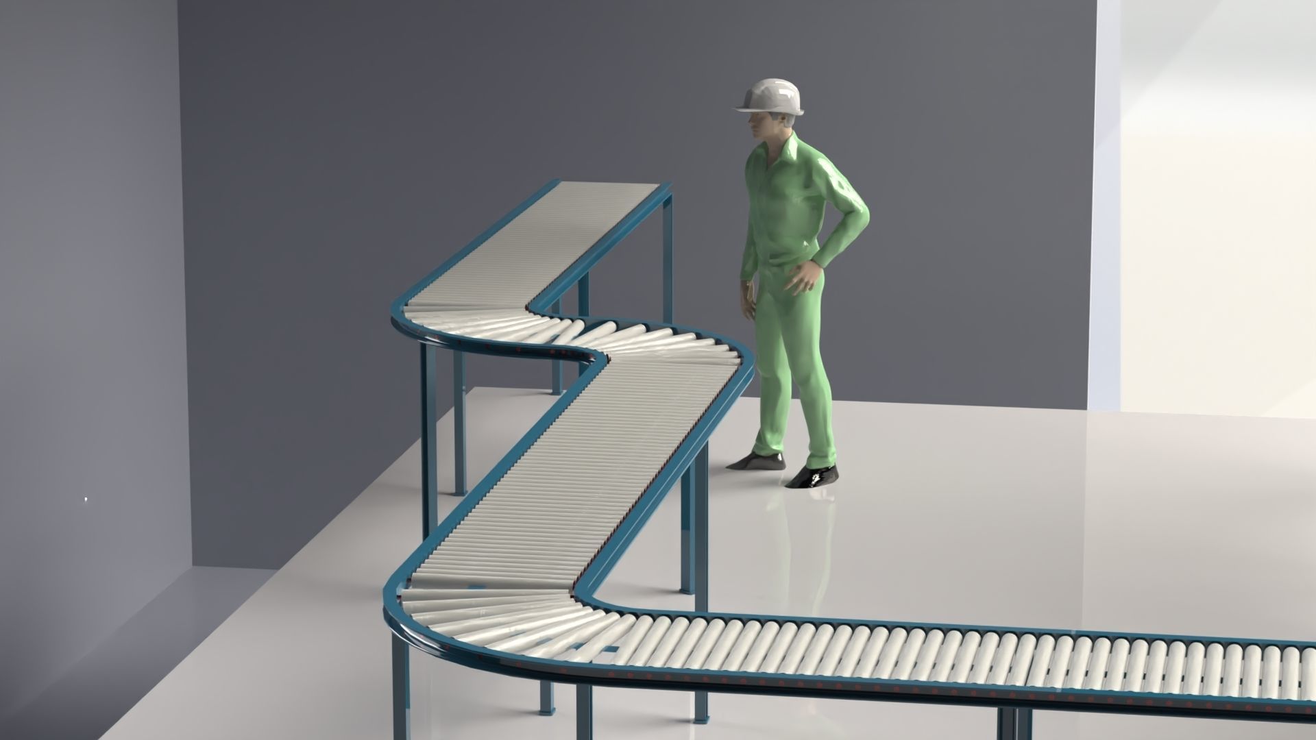Roller Conveyor with Solidworks 3D model | CGTrader