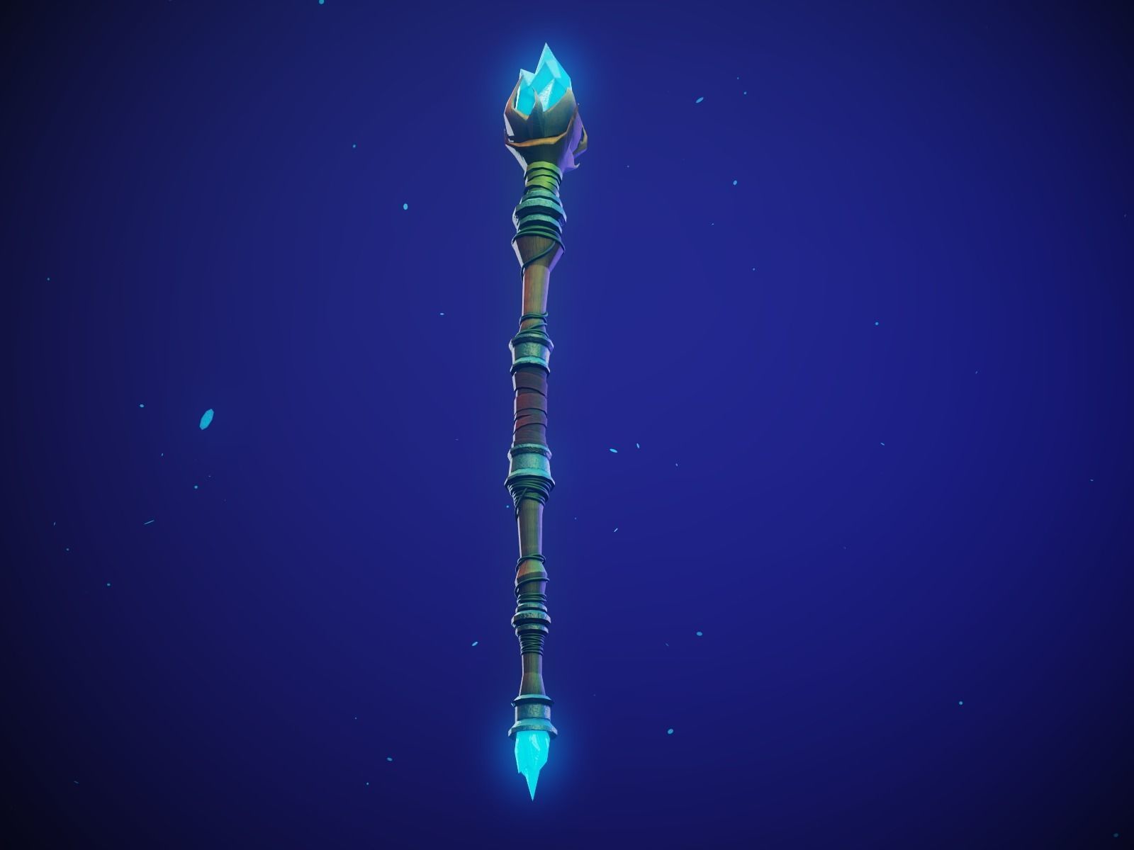 3D model Magic Staff Stylized VR / AR / low-poly | CGTrader