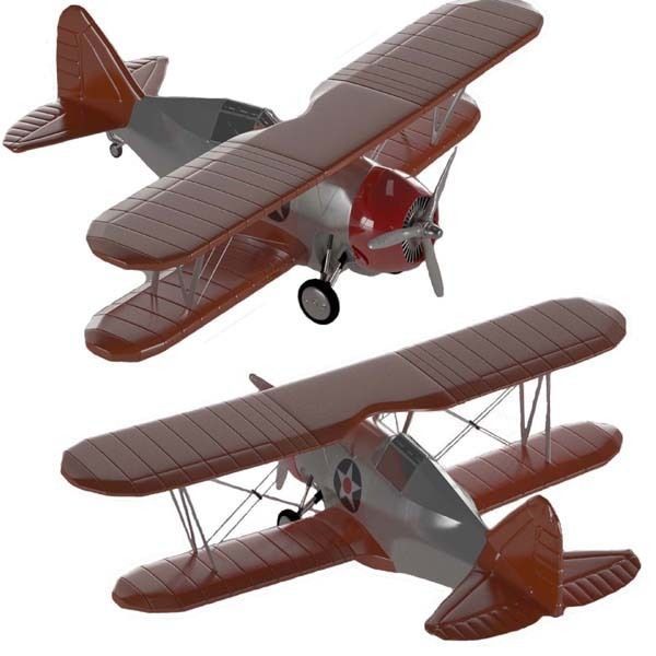3D model Grumman F2F-USA WW2 PLANE VR / AR / low-poly | CGTrader