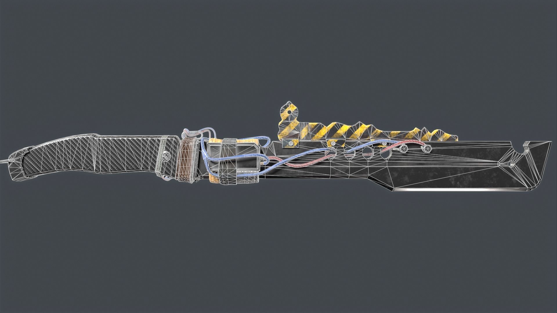 3D model Dying light 2 style apocalyptic machete VR / AR / low-poly ...