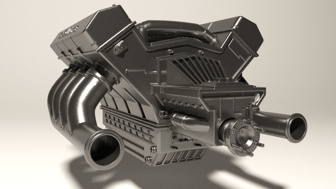 car Engine for 3Dprint 3D model 3D printable | CGTrader