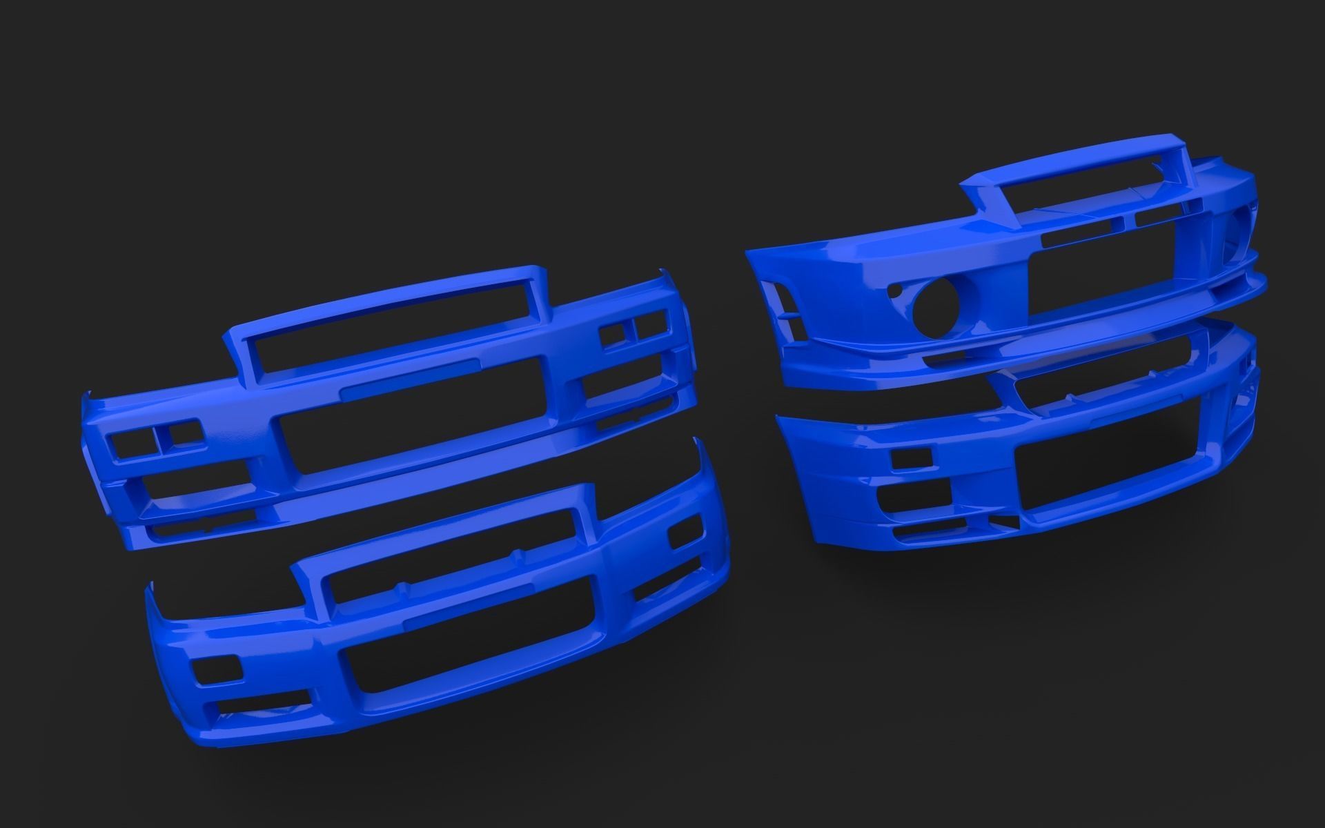 Body kit Skyline R34 Bumper 3D model | CGTrader