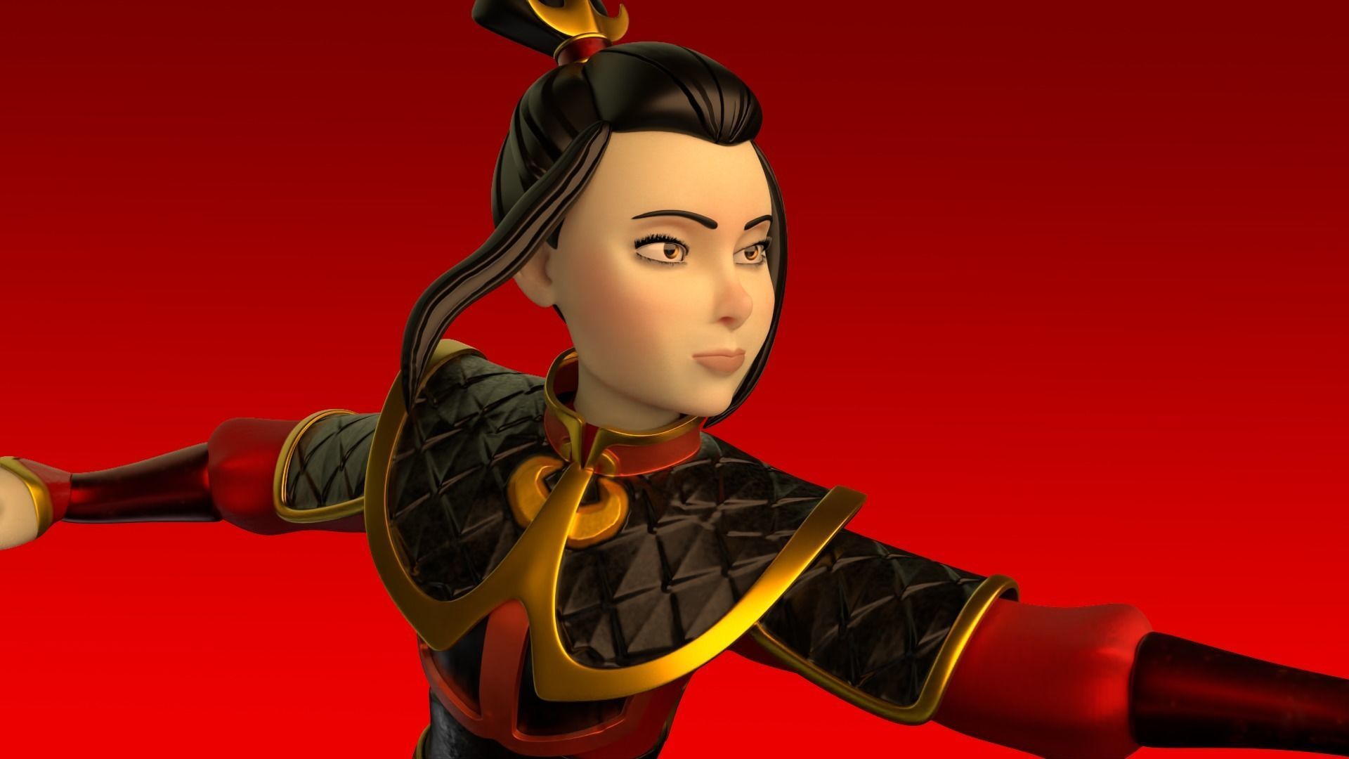 3D model Princess Azula lowpoly 3D model VR / AR / low-poly | CGTrader