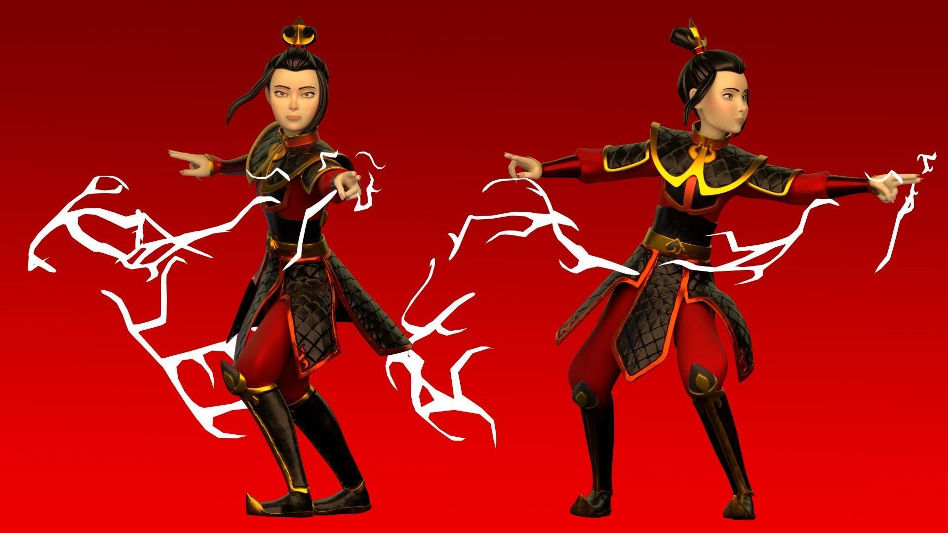 3D model Princess Azula lowpoly 3D model VR / AR / low-poly | CGTrader