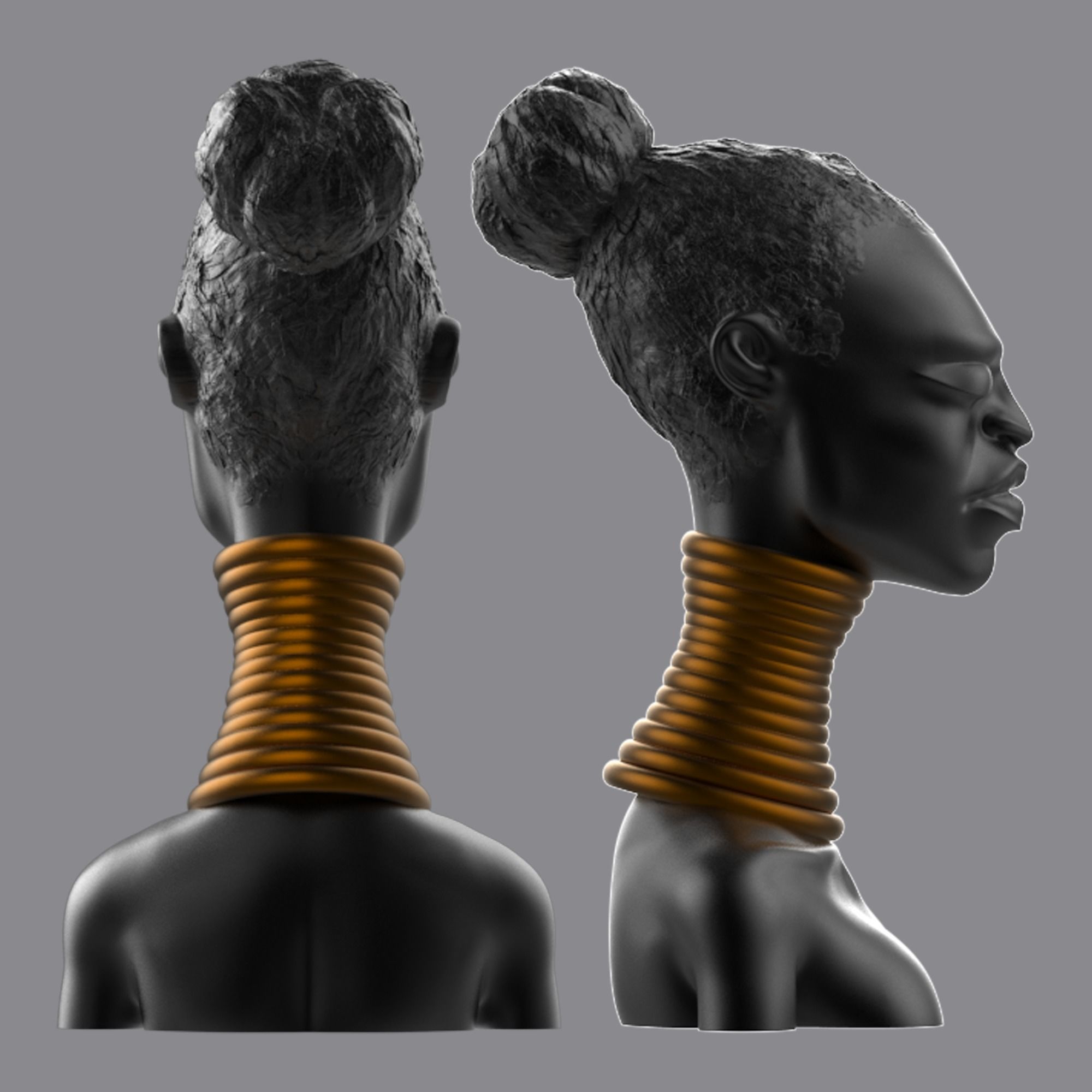 african figurine 3D model 3D printable | CGTrader
