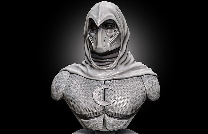 Moon Knight Bust 3D model 3D printable | CGTrader