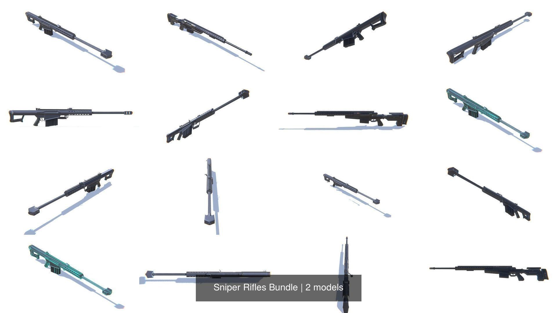 3D Model Collection Sniper Rifles Bundle VR / AR / low-poly | CGTrader