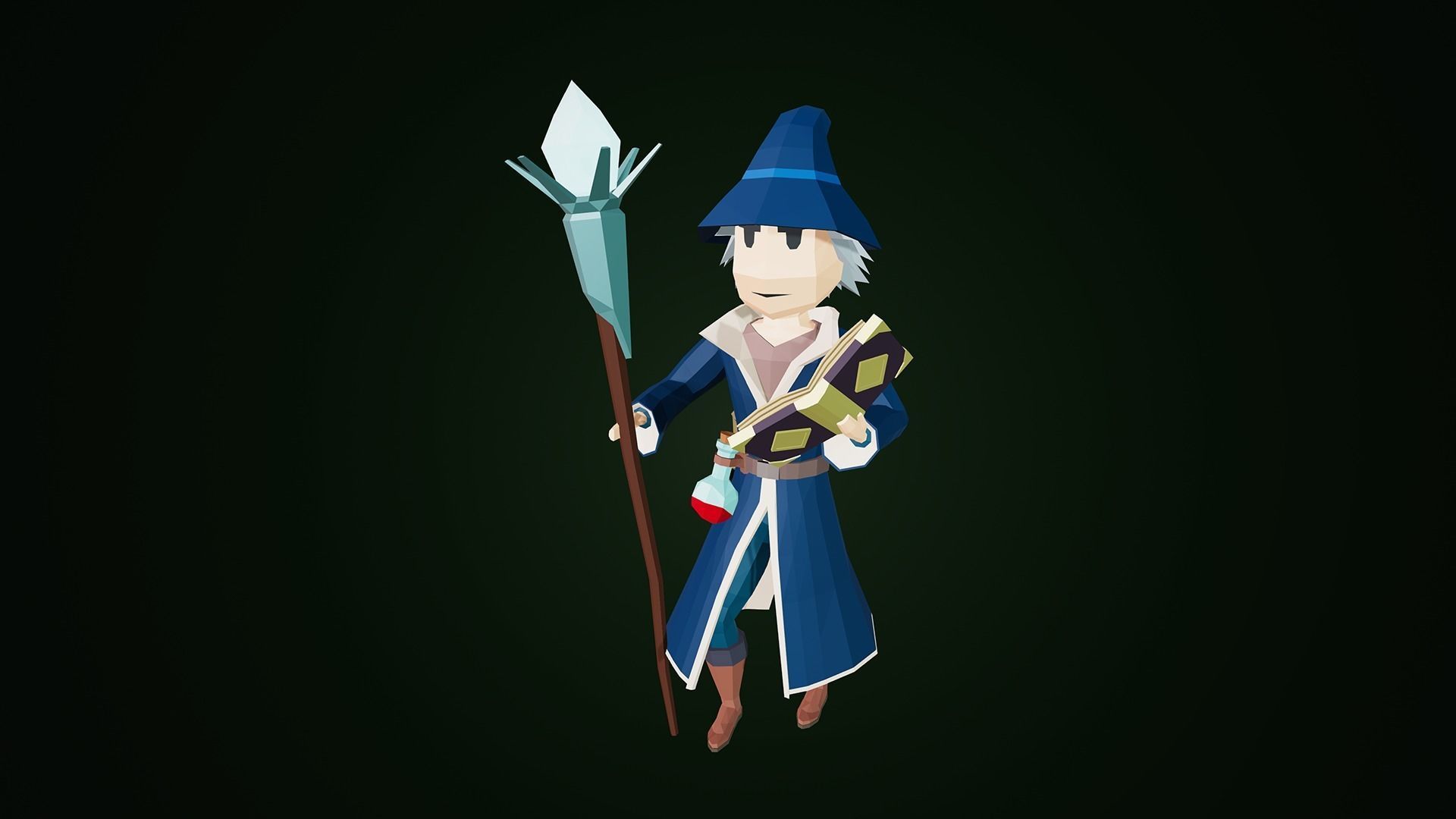 3D model Low Poly Fantasy Wizard VR / AR / low-poly | CGTrader