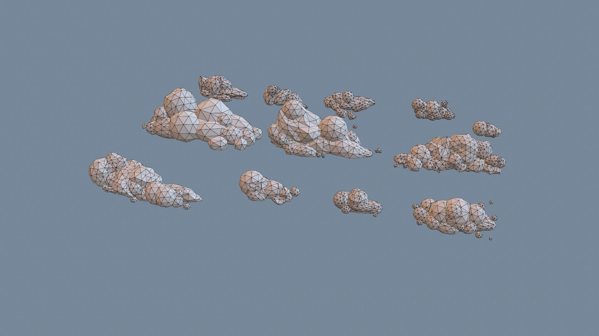 3D model Low Poly Clouds Pack 1 VR / AR / low-poly | CGTrader