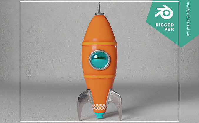 3D model Orange Rocket VR / AR / low-poly rigged | CGTrader