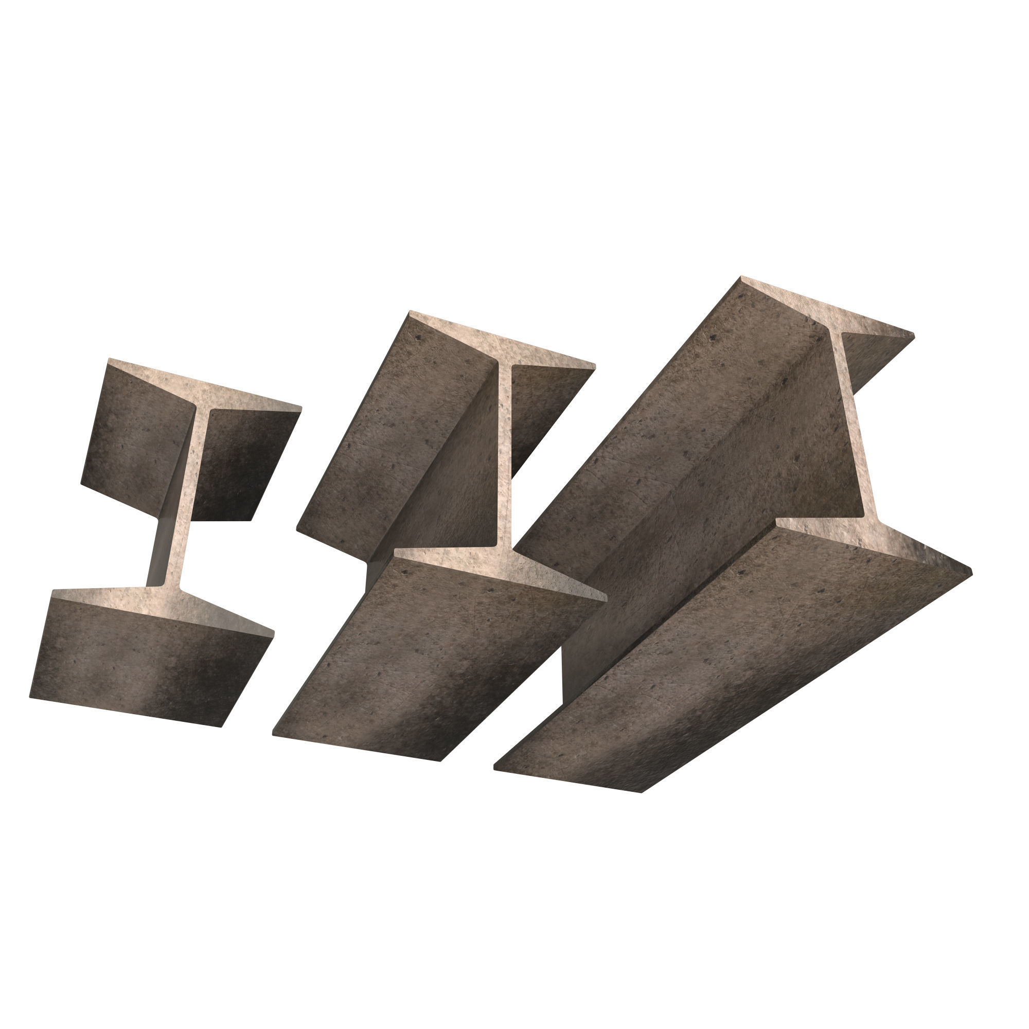 3D model Iron Beams Set VR / AR / low-poly | CGTrader