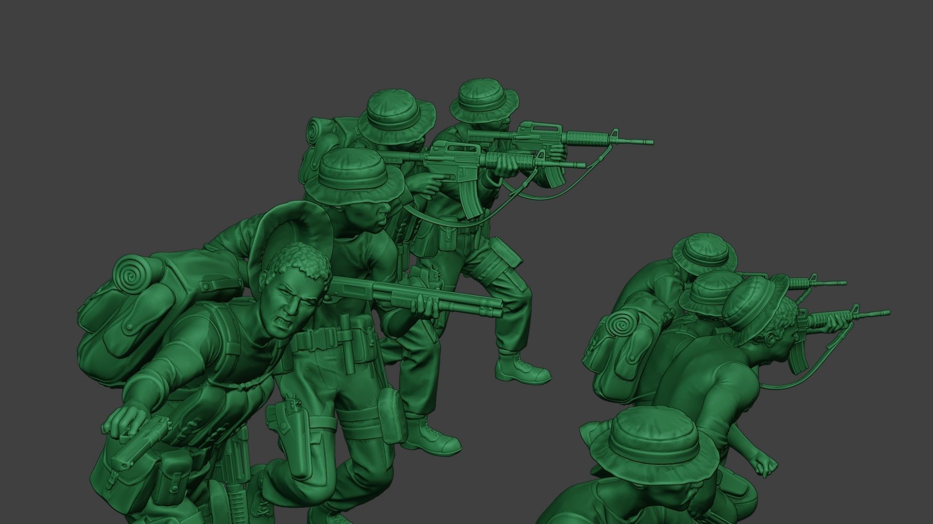 Modern Jungle Soldiers MJS1 Pack 2 3D Model Collection | CGTrader