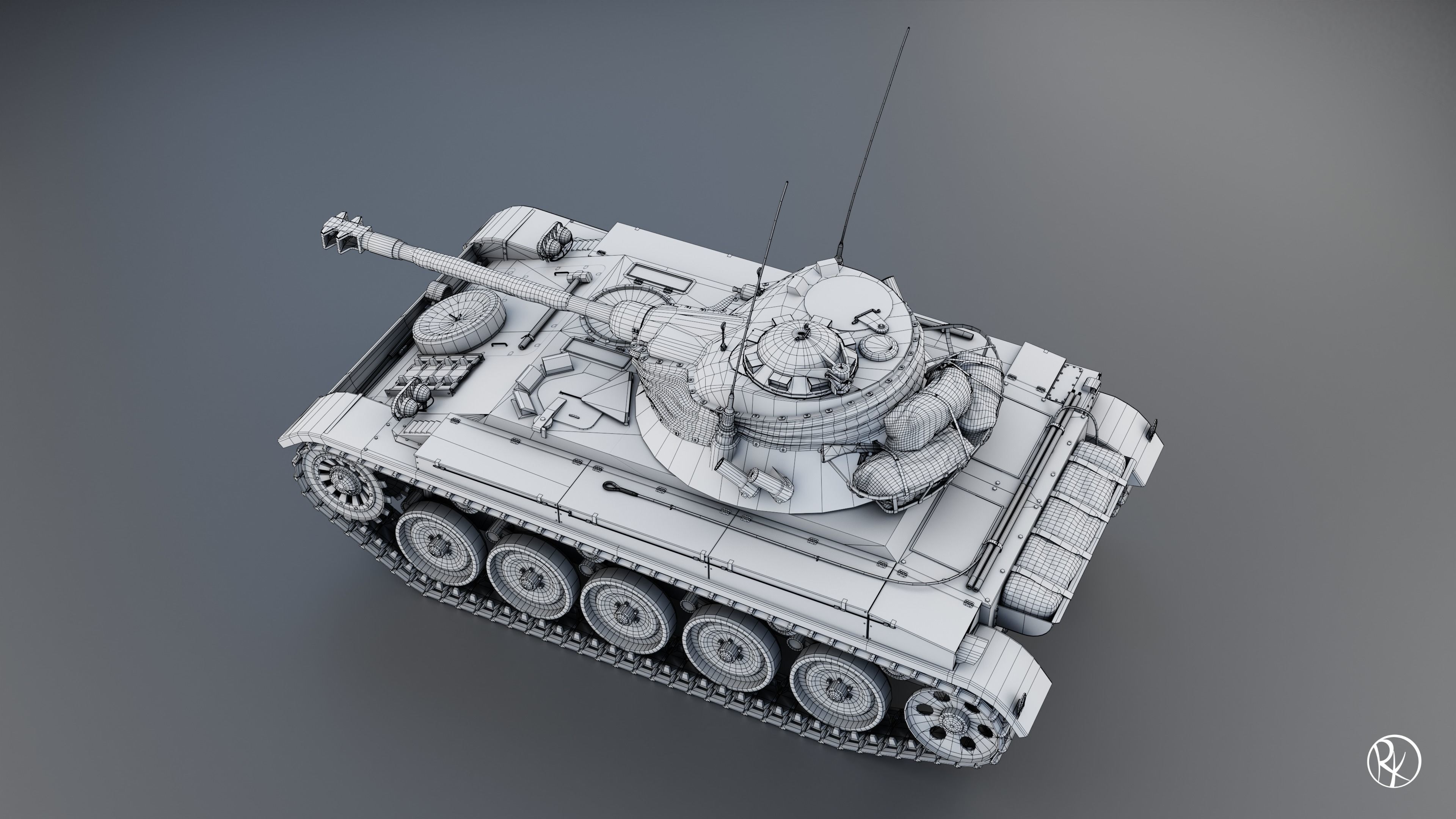 AMX-13 FL11 PBR Model 3D model | CGTrader