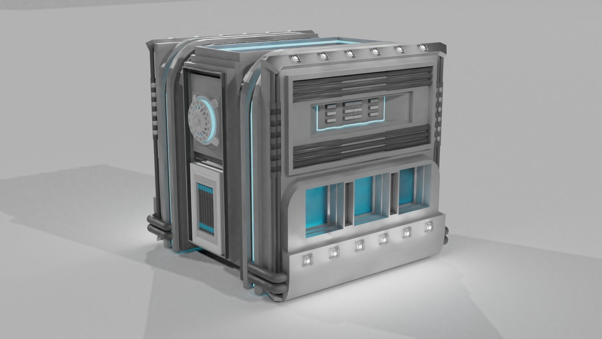 Futuristic Crate Set 3D model | CGTrader