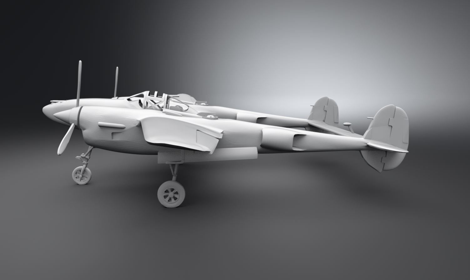 P38 Lightning Scale model 3D model 3D printable | CGTrader