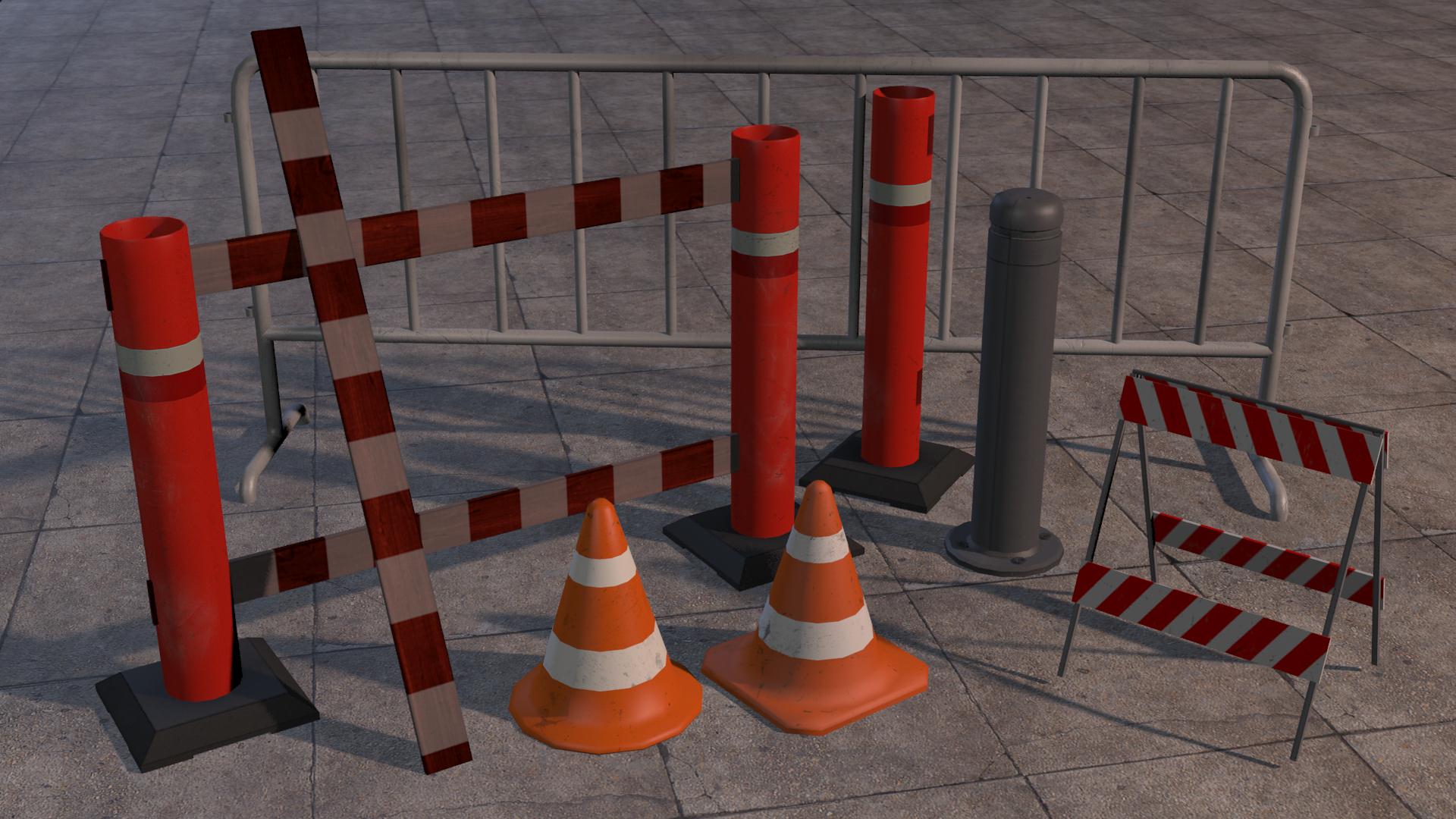 3D model Urban Street Props Vol 1 VR / AR / low-poly | CGTrader