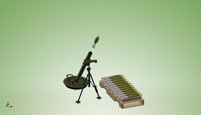 81mm Mortar free 3D model | CGTrader