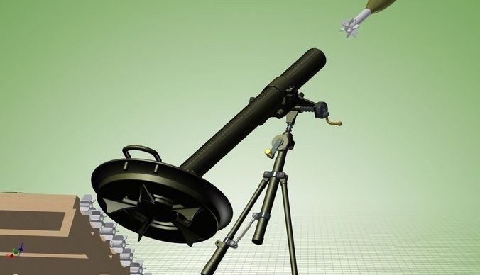 81mm Mortar free 3D Model DWG IAM IPT STP | CGTrader.com