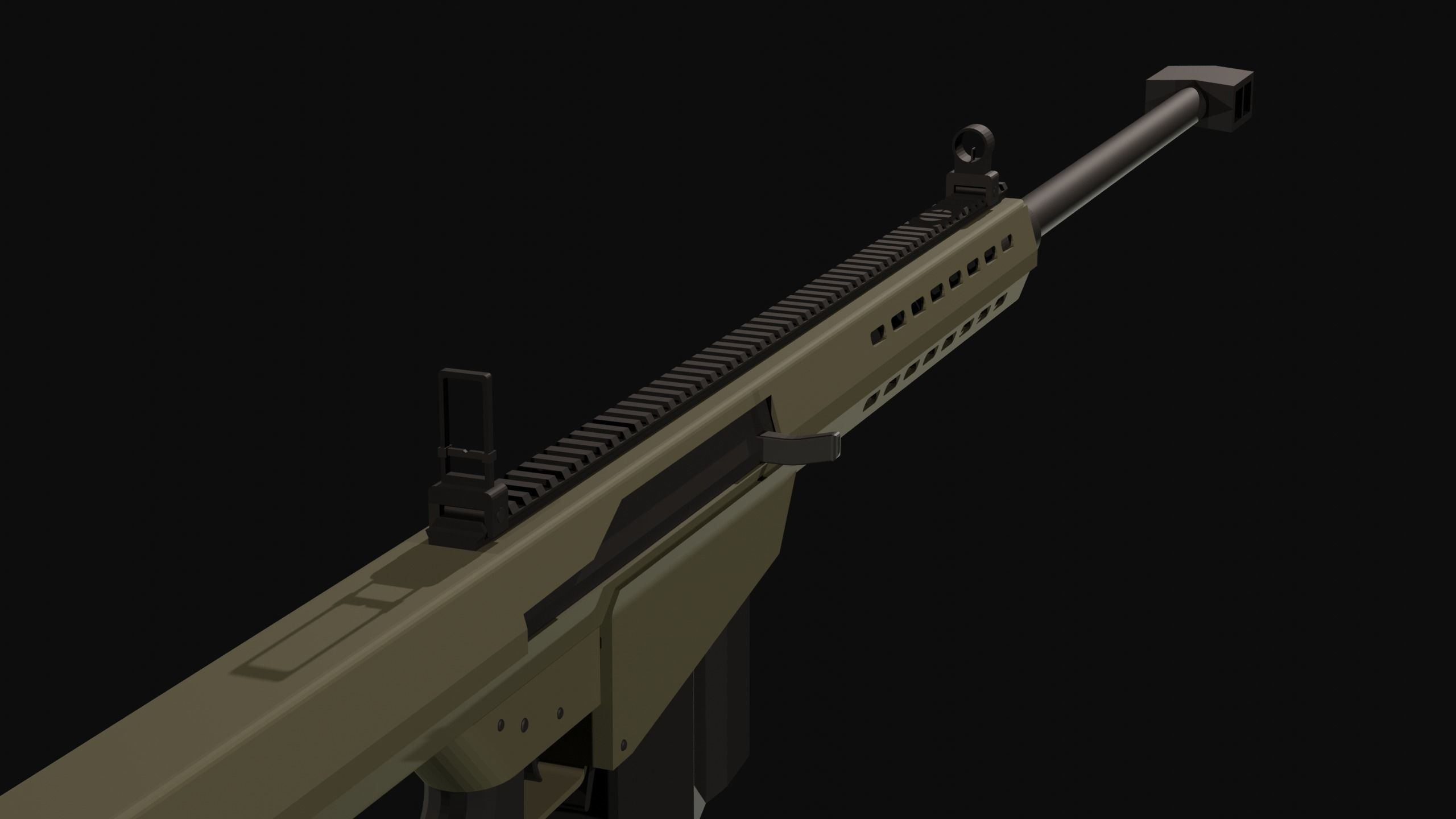 3D model Barret M82 Low Poly VR / AR / low-poly | CGTrader